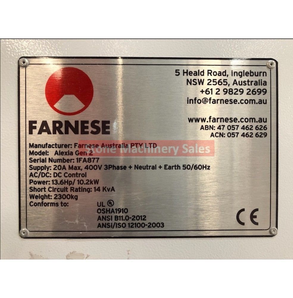 2022 Farnese Alexa Gen 2 Sink Cut Out Machine