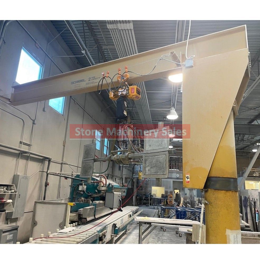 Gorbel 2 ton Jib Crane 16' Reach & Hoist
